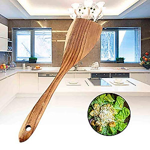 Spatula, Wooden Spatula Turner Fried Shovel Cooking Kitchen Utensils Shovel (31.5 * 7.5cm)