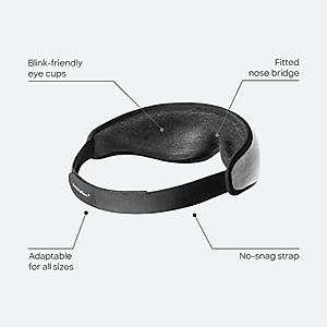 Ostrichpillow Eye Mask Sleep Mask - 100% Blackout, No Pressure On Eyes, Soft & Breathable, Adjustable Fit, Sleep Mask for Women Men, Travel Bag Included