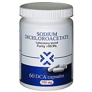 DCA - Sodium Dichloroacetate 500mg, 60 Capsules, Purity >99.9%, Made in Europe, by DCA-LAB, Certificate of Analysis Included, Tested in a Certified Laboratory, Buy Directly from Manufacturer