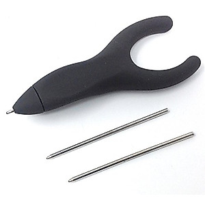 Penagain Ergosof, Ballpoint Pen, Set of 4 Pens Individually Packaged with Two Refills Per Pen (Black)