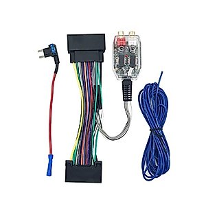 Factory Radio Add A Amp Amplifier Sub Interface Wire Harness Inline Converter Compatible with Ford - Select Models