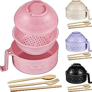 4 Set Microwave Ramen Cooker Instant Noodles Bowl 33 Oz Ramen Noodle Bowl with Lid and Handle Microwave Ramen Bowl with Forks Spoons Chopsticks for Kitchen Home