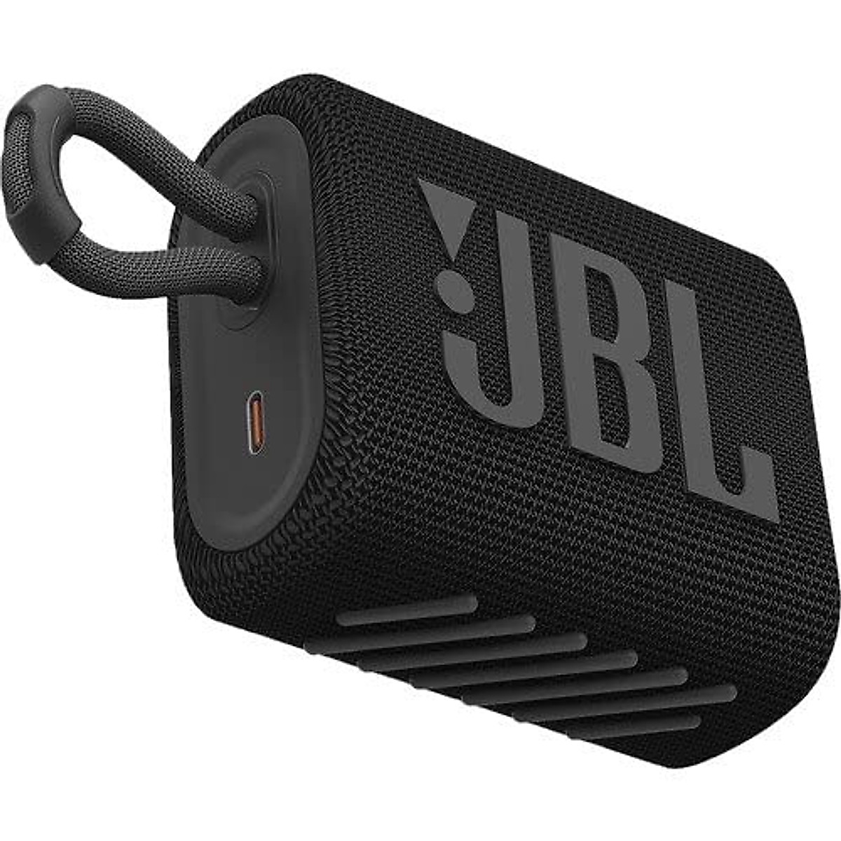 JBL GO 3 Waterproof Ultra Portable Bluetooth Speaker Bundle with Megen Hardshell Case (Black)