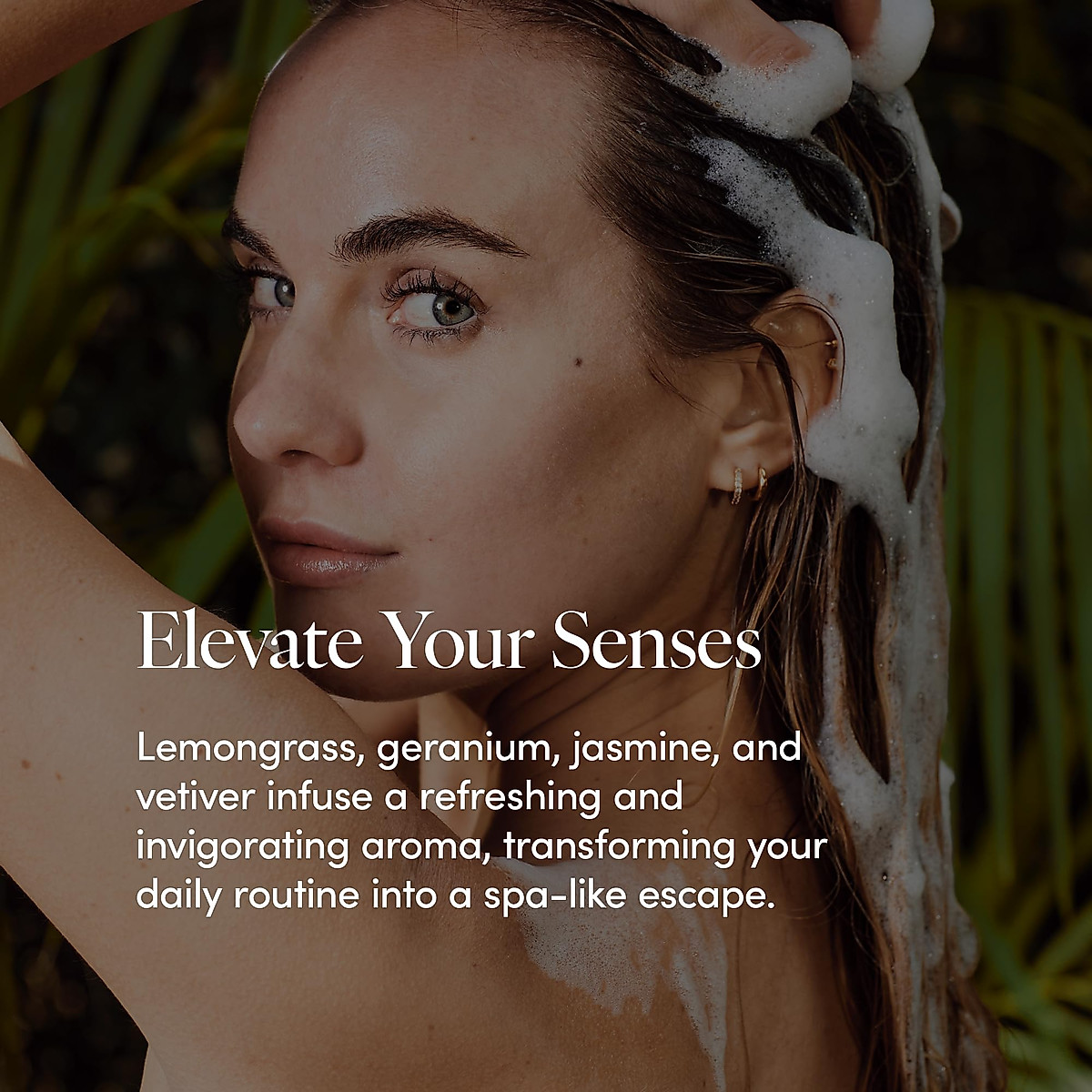 LATHER - Bamboo Lemongrass Hair Wash, 8 fl oz (2-Pack) - Daily Shampoo & Cleanser - Revitalize Hair - Bamboo, Comfrey, Chamomile - Sensitive Skin Safe - Vegan & Cruelty Free - Beauty & Hair Care