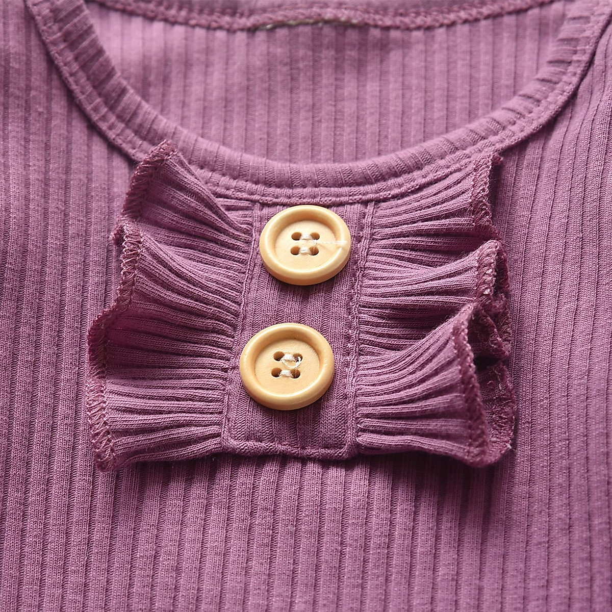 Newborn Baby Girl Clothes Ruffle Sleeve Outfit Floral Pant Set Fall Winter Clothing for Girl 3PCS Purple