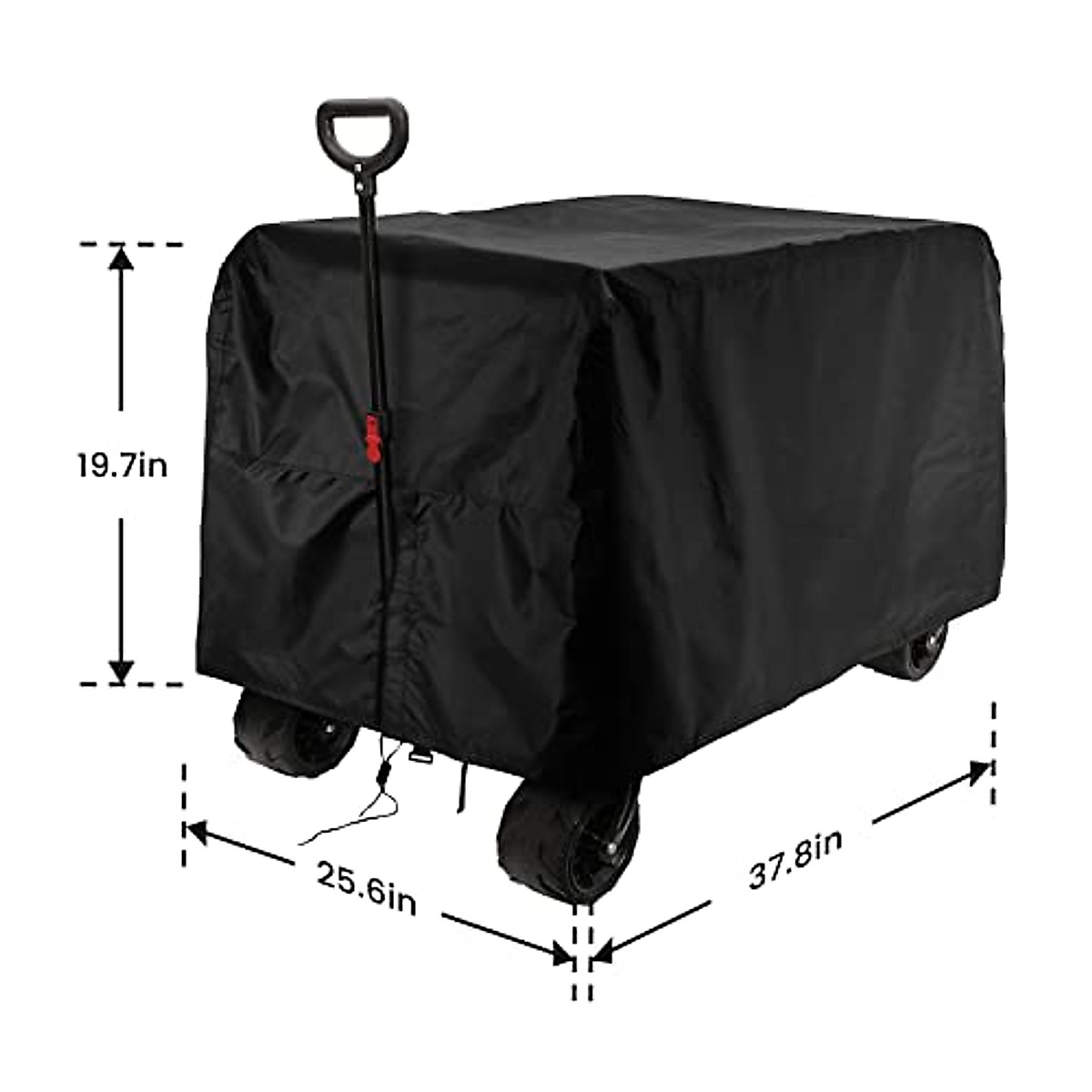 RitPin Cover for Folding Utility Wagon Cart, 420D Heavy Duty Outdoor Collapsible Garden Wagon Cart Cover, Waterproof Dustproof UV Resistant