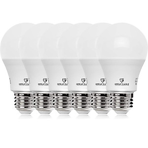 Great Eagle Lighting Corporation A19 LED Light Bulb, 100W Equivalent Light Bulbs, 15W, 5000k Daylight, Non-Dimmable LED Bulb, E26 Standard Base, Energy Efficient UL Listed CEC, (6 Pack)