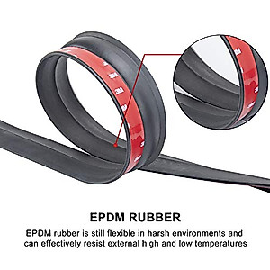Garage Door Rubber Seal Strip, Universal Garage Door Seal, Weatherproofing Garage Door Weather Stripping（20FT)