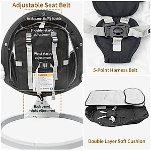 Baby Swings for Infants, Portable Baby Swing, Bluetooth Infant Swing with Intelligent Auto-Sensing,3 Seat Positions and 5 Speeds, Electric Infant Swings for Newborns Include 5 Point Harness Belt