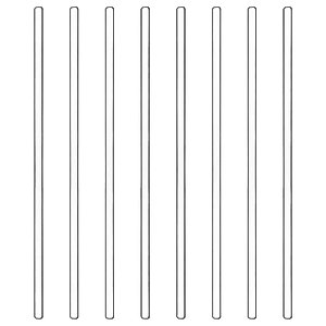 stonylab Glass Stirring Rods, 9.84 Inch Long Borosilicate Glass Rods Stirrers Sticks with Rounded Ends Solid Glass Stick for Lab Kitchen Science, 8-Pack