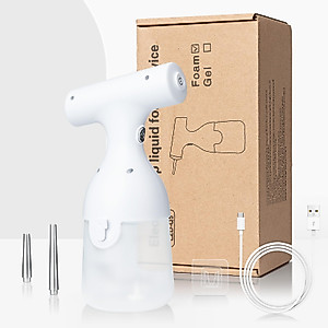 Electric Dog Cleaning Foam Soap Dispenser, Soap Dispenser for Pet Bath/Kitchen Sink/Bathroom/, Rechargable and USB Cable, 1200mAh, 350ML