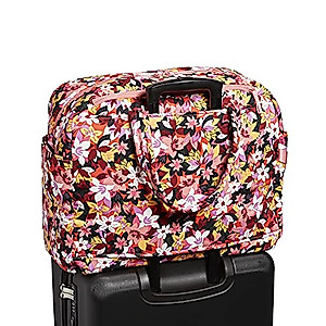 Vera Bradley Women's Cotton Utility Travel Bag, Rosa Floral - Recycled Cotton, One Size