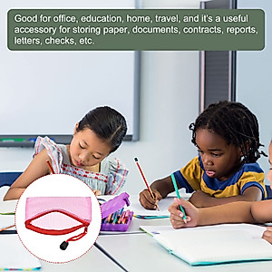 YOKIVE 6 Pack Mesh Zipper Bags, A6 Mesh File Pockets Plastic Document Pouch, Great for Office Appliances Travel Storage(Multicolor)