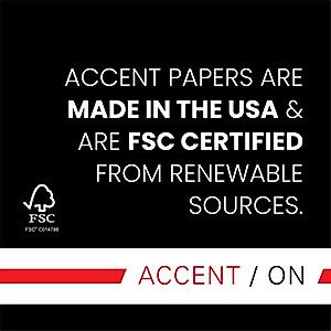Accent Opaque White Printer Paper, 8.5” x 11” 40lb Bond/100lb Text Copy Paper, 250 Sheets (1 Ream) – Premium Smooth Finish Computer Paper, 97 Bright, 148gsm, Multipurpose White Copy Paper – 188101R