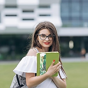 Qilery 6 Pcs Elastic Band Pen Holder for Notebook Boho Cactus Leaves Minimalist PU Leather Pen Sleeve Pouch Adjustable Pen Case for Hardcover Journals Planners Back to School Gift (Cactus)