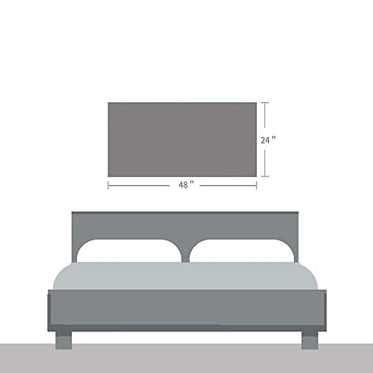 SunFlax Foggy Forest Canvas Wall Art: Mountain Landscape Picture Nature Misty Pine Trees Artwork Large Black and White Painting Print for Modern Living Room Bedroom Office