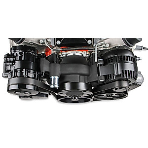 NEW HOLLEY BLACK PREMIUM MID-MOUNT LS7 COMPLETE ACCESSORY SYSTEM W/ SD7 A/C COMPRESSOR,ALTERNATOR,P/S PUMP,TENSIONER,SFI CERTIFIED DAMPER W/BILLET CRANK PULLEY,COMPATIBLE WITH GM LS ENGINES