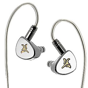 HiFiGo SeeAudio Yume II 1DD + 2BA in-Ear Monitors, Hybrid Drivers IEMs with 3D-Printed Cavity (Silver)