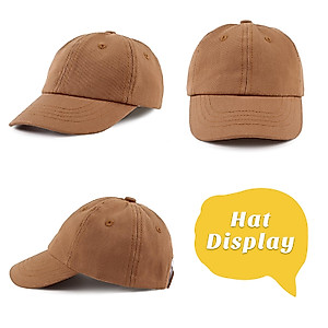 Summer Baby Boy Baseball Hat Kids Girl Hat Cotton Toddler Sun Hats for Boys 6M-10Y (Brown, 48cm)