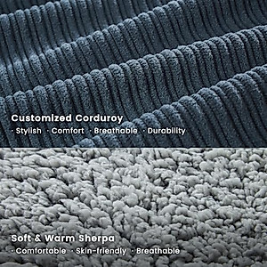 Miguel Washable Cat Beds for Indoor Cats with Removable Cushion, Easy to Wash Small Pet Sofa Bed with Side, Rectangle Bolster Kitten Bed Calming Cuddle Puppy Bed with Anti-Slip Bottom, Blue 18 Inch