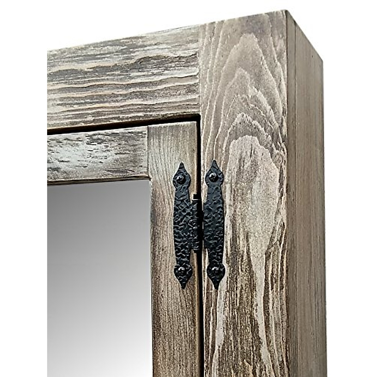Solid Wood Whitewash Rustic Medicine Cabinet/Surface Mount/Handmade