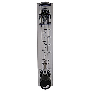 PRM AIR Injection/AIR SPARGE ROTAMETER with Integrated Flow Valve; 1-10 CFM / 30-300 LPM