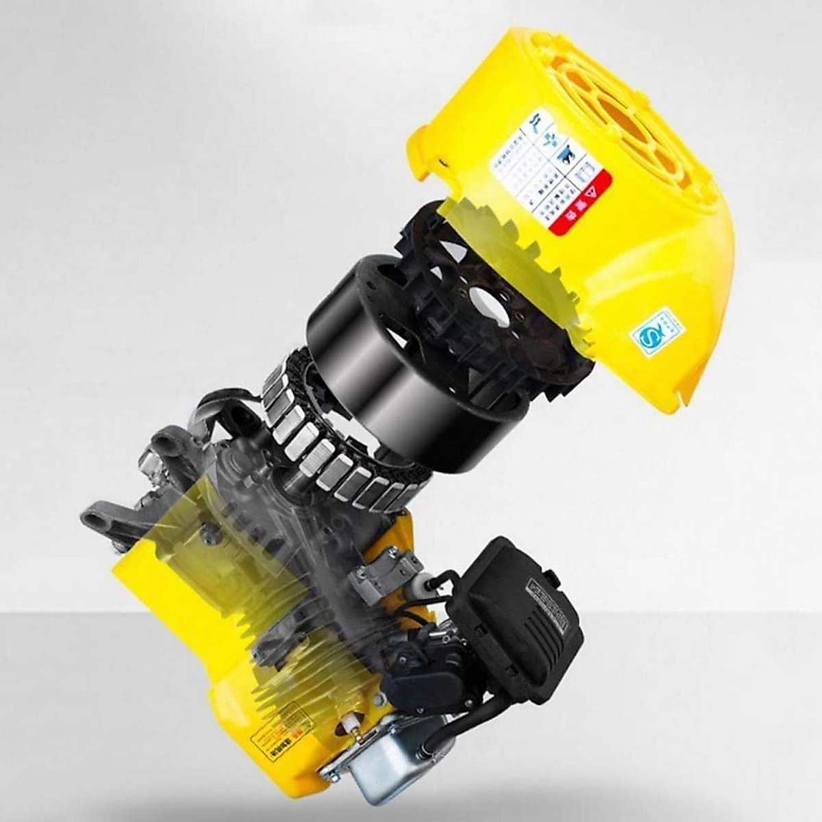 7KW Electric Vehicle Gasoline Generator, Range Extender Electric Start Automatic Frequency Conversion Electric Tricycle Generator (60V, Split Tank)