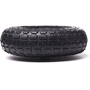 AR-PRO (2 Pack) 4.10/3.50-4 Tire and Wheel, Replacement Pneumatic Tires 10-Inch Wheel with 5/8" Bearings and 2.2" Offset Hub, Compatible with Hand Truck, Wheelbarrow, Wagon, Gorilla Carts