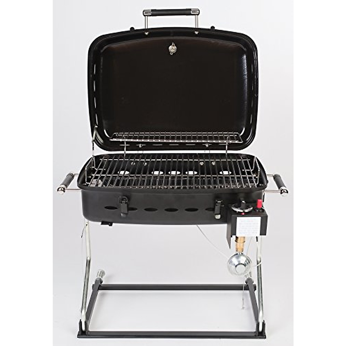 Faulkner 51322 Black Barbecue Grille with Disposable Bottle Adapter