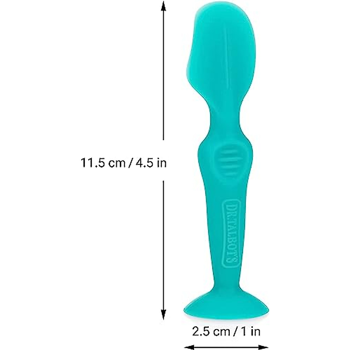 Talbot's Diaper Cream Soft Silicone Brush with Suction Base & Hygienic Case, Aqua, Mini Size, 2 Piece