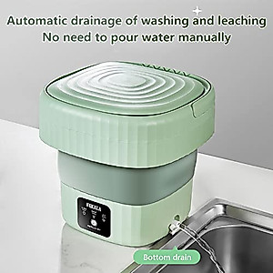 Portable washing Machine,Folding Mini Washing Machine Sterilization Drying Washing Machine for Baby Clothes, Underwear or Small Items, Apartment, Dorm, Camping, RV Travel laundry