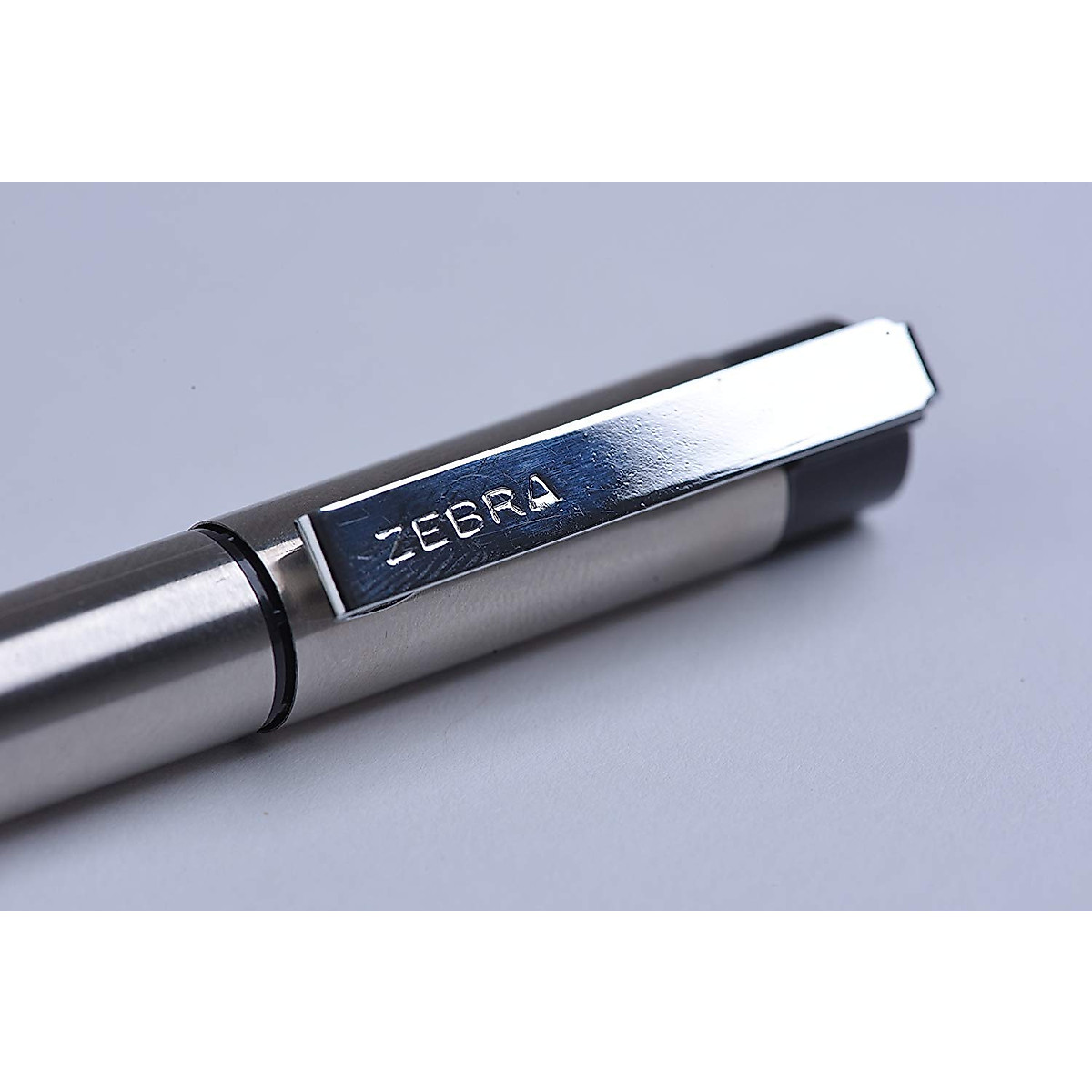 Zebra G-402 Stainless Steel Pen JK-Refill, Fine Point, 0.5mm, Black Ink, 8-Count