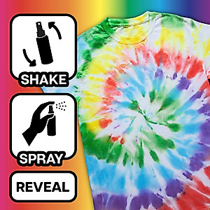 Tulip Rainbow Tie-Dye Kit, Fabric Spray Dye, 8 Vibrant Colors