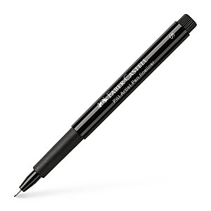 Faber-Castell Art & Graphic Pitt Artist Pen Fineliner India Ink Pen, Black, Single Pitt Pen, For Art, Craft, Drawing, Sketching, Home, School, University, Colouring