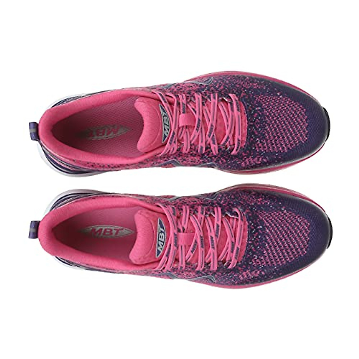 MBT Women's Huracan-3000 Rocker Bottom Running Shoe, Grey/Pink - 6 M US