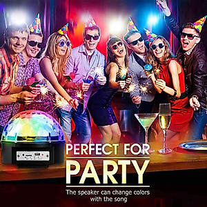 YouOKLight Disco Light, 9 Color LED Music Crystal Ball, Sound Activated, Remote Control, for Party, Home, Room, Dance, Birthday Gift, Kids Club