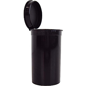 Black Pop Top Bottles - 19 Dram - 2.38 Fl. Oz. - #PT19BK - Set of 100