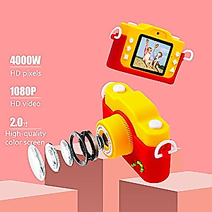 N / B Kids Camera, Rechargeable Digital Camera，1080p Hd Video Recorder，with Strap, 2.0-Inch Large Screen, for Children's Birthday