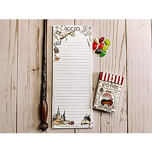 Conquest Journals Harry Potter Magnetic Notepad for Grocery List, To-Do List, Reminders - 9"x3.5", 50 Sheets