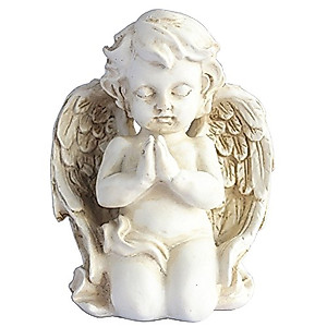 Vintage Kneeling Praying Cherub Statue Angel Statue Figurine Indoor Outdoor Home Garden Decoration Wings Angel Statue Sculpture Memorial Statue