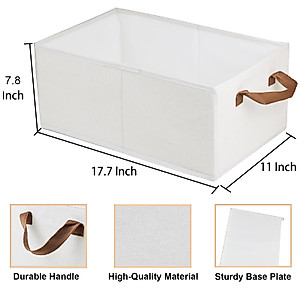 Pack of 3 Large Capacity Storage Bins Closet Organizer System, Sturdy Foldable Storage Boxes for Organizing Clothing, Sheets, Toys, Books - Shelf Organizer Shelves Basket Storage Bin