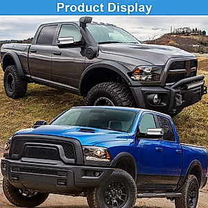 ECCPP Towing Mirrors Replacement fit for 2002-2008 for Dodge for Ram 1500 2500 3500 Truck Tow Mirrors Power Heated with Arrow Signal Light Driver and Passenger Side Pair Manual Flip up Chrome Cap