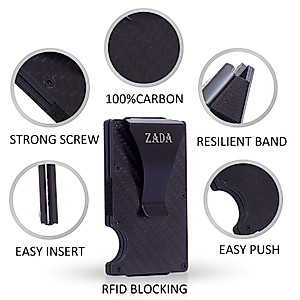 Carbon Fiber Wallets For Men/Money Clips For Men/Carbon Fiber Money Clip/RFID Money Clip/Credit Card Holder/Grid Walle
