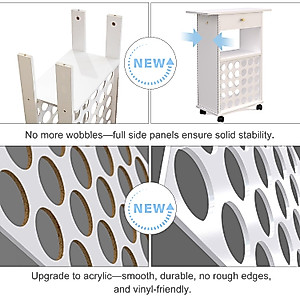 Craft Organization and Storage Rolling Cart Compatible with All Cricut Machines, Craft Table with 30 Vinyl Roll Holders,Craft Cart with Storage for Craft Room Home