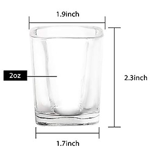 Ruckae 12-Pack Heavy Base Shot Glasses,2-Ounce Clear Shot Glasses Set