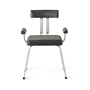 Medline - MDSMOMCHAIRGH MDSMOMCHAIRG Momentum Shower Chair, Premium Bath Chair with Non-Slip Feet, Medical Shower Seats for Adults, Gray