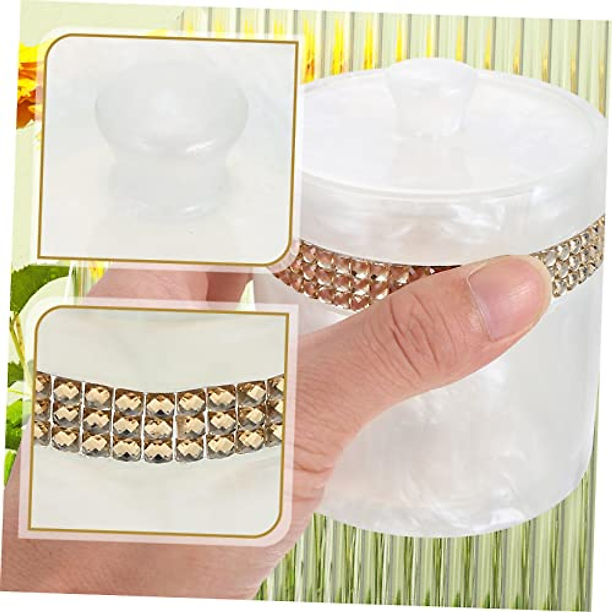 Cabilock Resin Swab Box Toothpick Dispenser Bathroom Canisters Household Cotton Swabs Holder Containers with Lids Office Pen Organizer Home Toothpick Holder Candy Jars with Lids Candy Dish