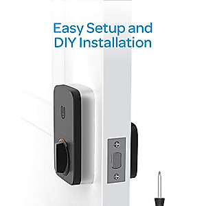 ULTRALOQ U-Bolt Pro Smart Lock, Keyless Entry Door Lock via Bluetooth, Smartphone, Fingerprint ID, Anti-peep Keypad, Auto Unlock, Smart Lock for Front Door, Smart Deadbolt Lock, IP65 Waterproof