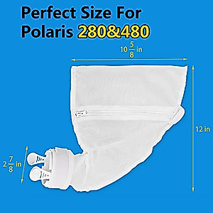Lydia's Deal Pool Cleaner All Purpose Bag K16 K13 Replacement Fits for Polaris 280, 480 Pool Cleaner with Zippered (2 Pack)