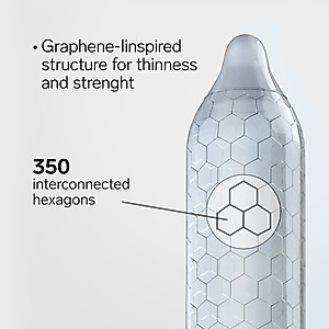 LELO HEX Respect XL, Extra Large Condoms with Increased Strength, Lubricated XL Condoms Large for Men, 2.28-Inch/58mm Diameter (3 pack)